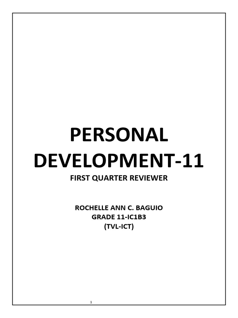 Personal Development Reviewer | PDF | Adolescence | Stress (Biology)