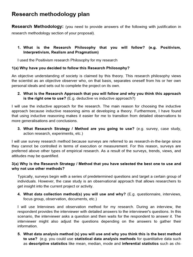 University Research Methodology Sample | PDF | Inductive Reasoning ...