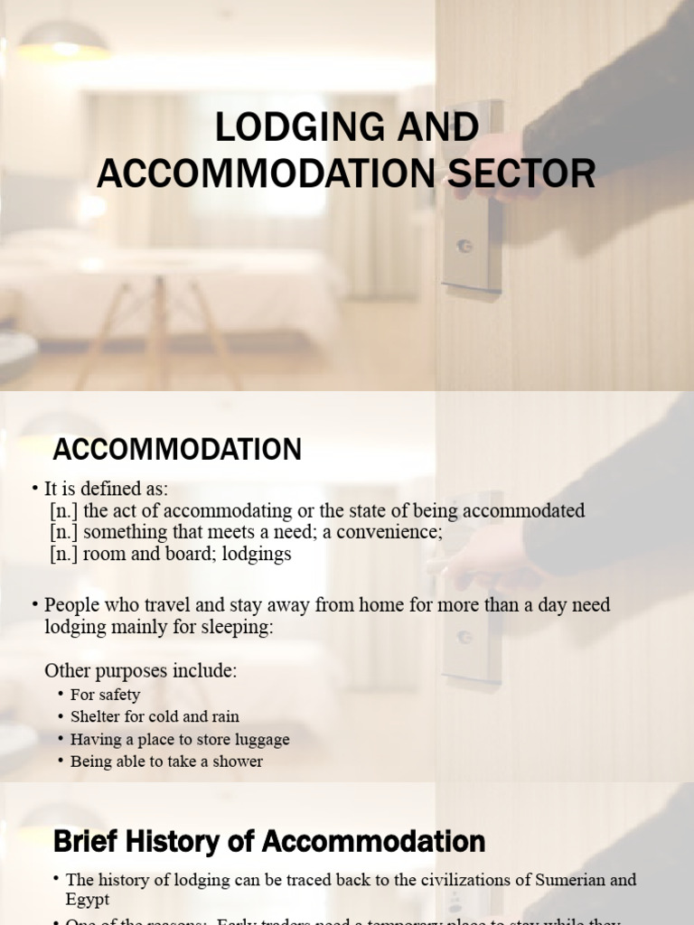 lodging and accomodation sector | PDF | Resort | Hotel