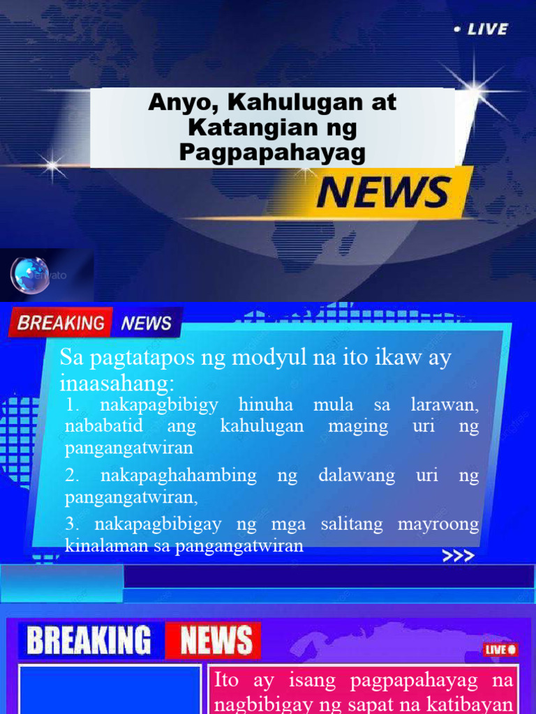 Anyo, Kahulugan at Katangian NG Pagpapahayag | PDF
