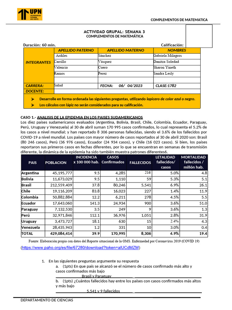 TPCC - SEMANA 3 - Desarrollado | PDF