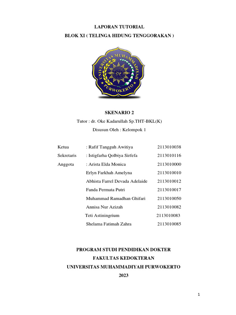 Laporan Tutorial 1 Kel 1 Blok 11 | PDF