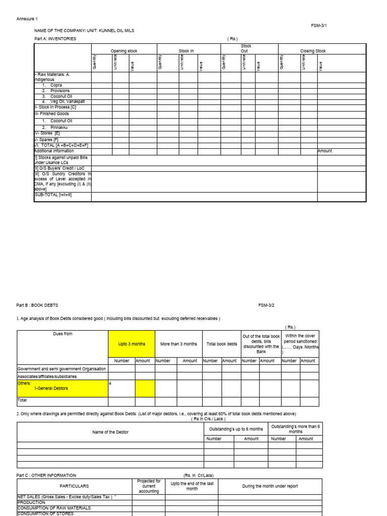 Stock Statement Kunnel March-23 | PDF | Valuation (Finance) | Banks