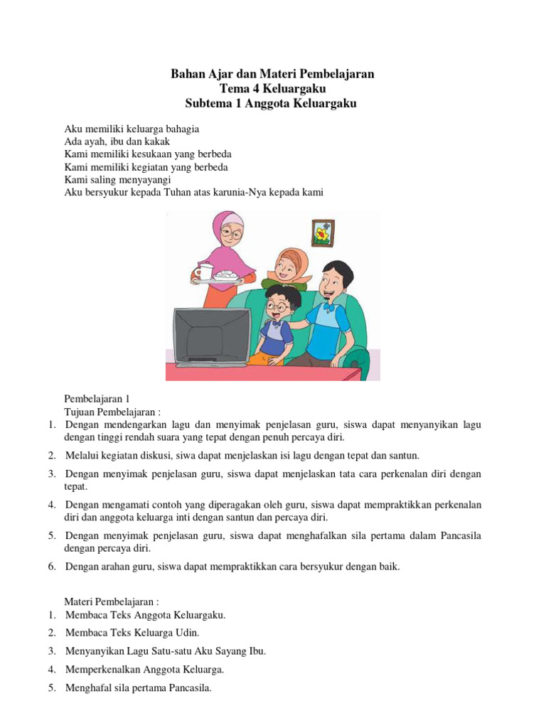 Map 3.1 Portofolio, Nilai Dan Materi Kelas 2 Membuat Silsilah Keluarga ...