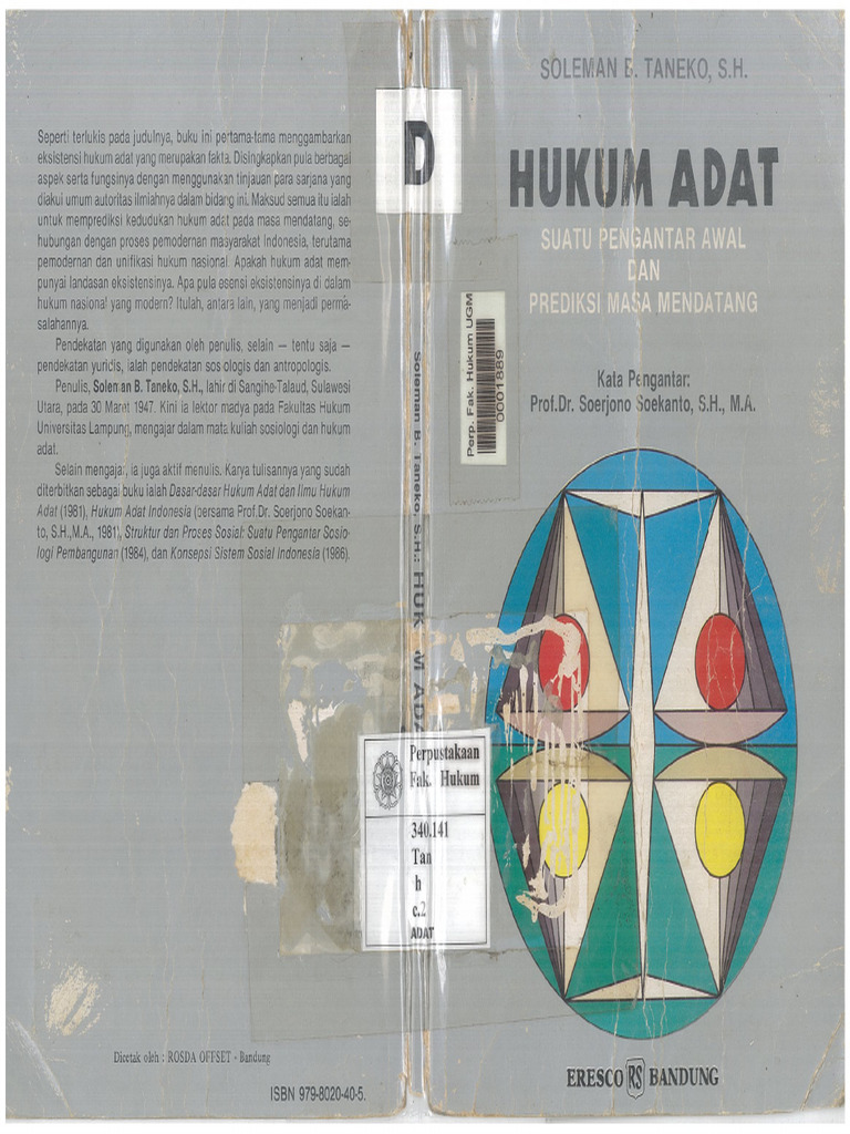 Taneko Soleman - Konsepsi Hukum Adat Pengantar, Hukum Kebiasaan Dan ...
