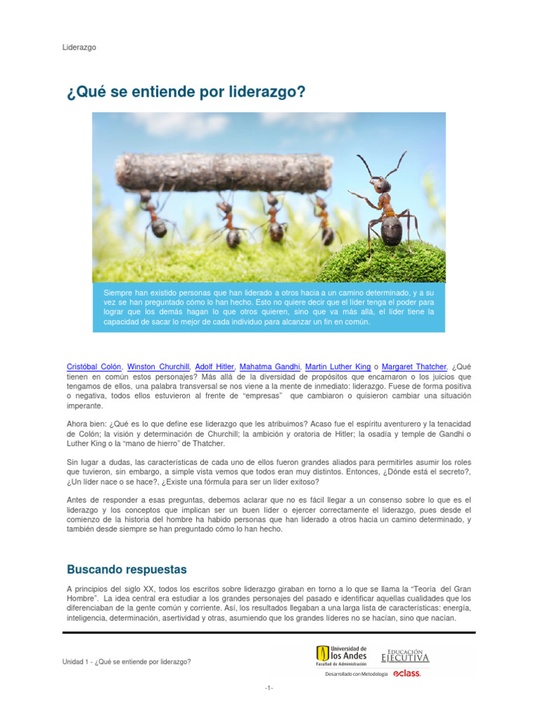 Que Se Entiende Por Liderazgo-5b008ebc0f88c | PDF | Liderazgo