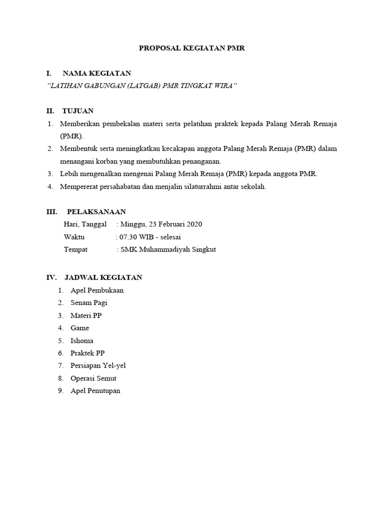 Latihan Gabungan PMR Tingkat Wira | PDF | Karier & Perkembangan