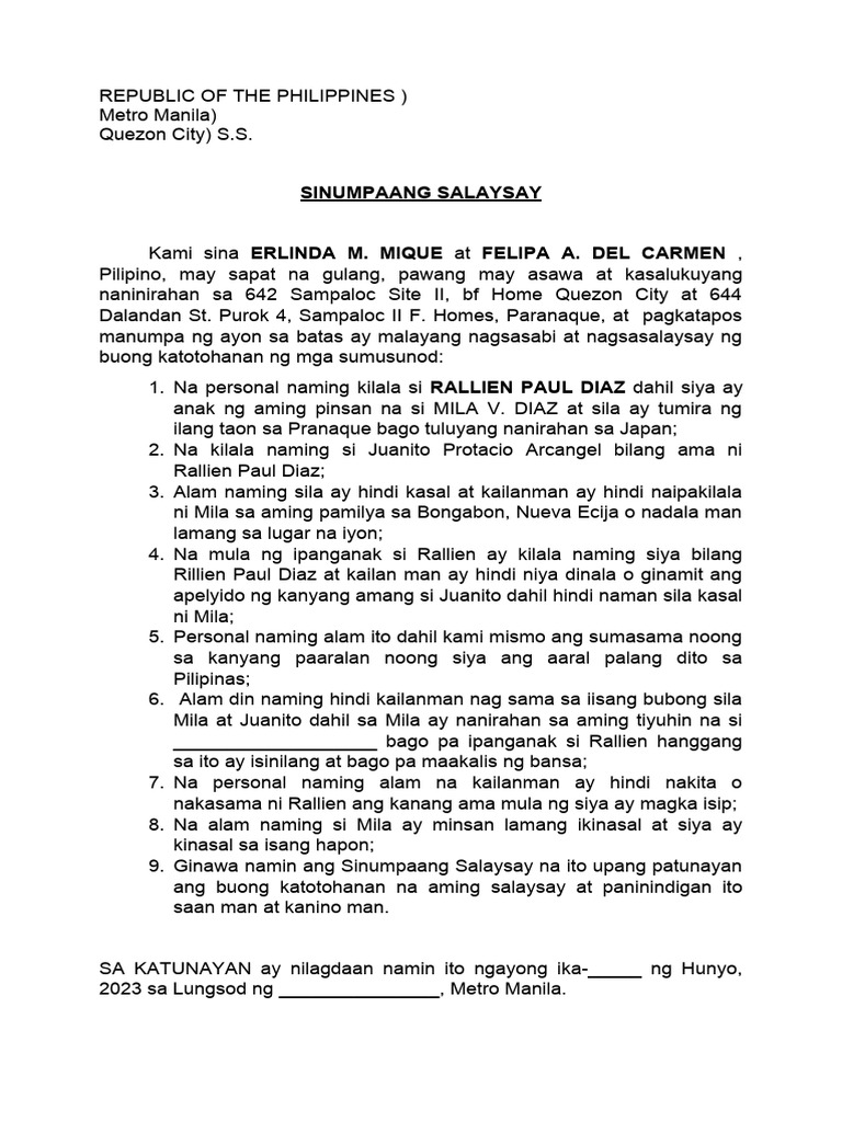 SALAYSAY Edited | PDF