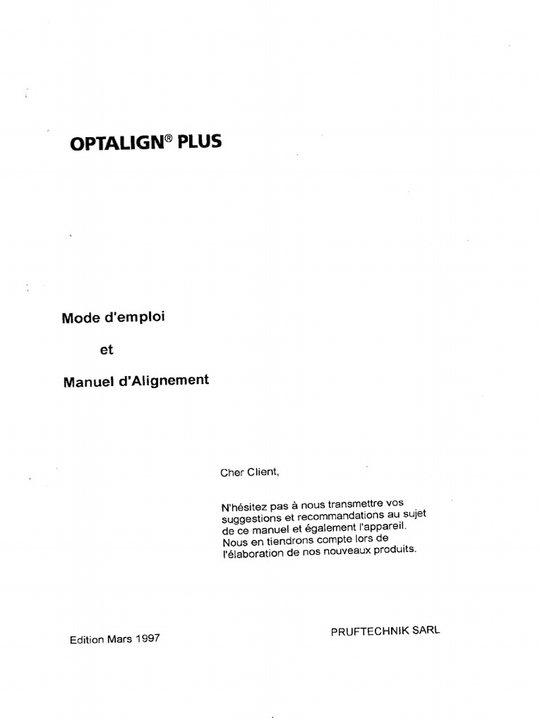 Optalign Plus | PDF