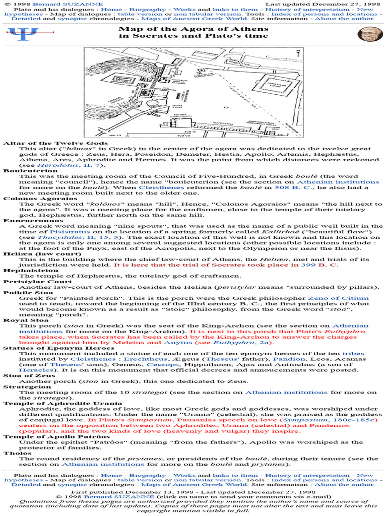 Map of The Agora of Athens | PDF | Ancient Greek Religion | Ancient Greece