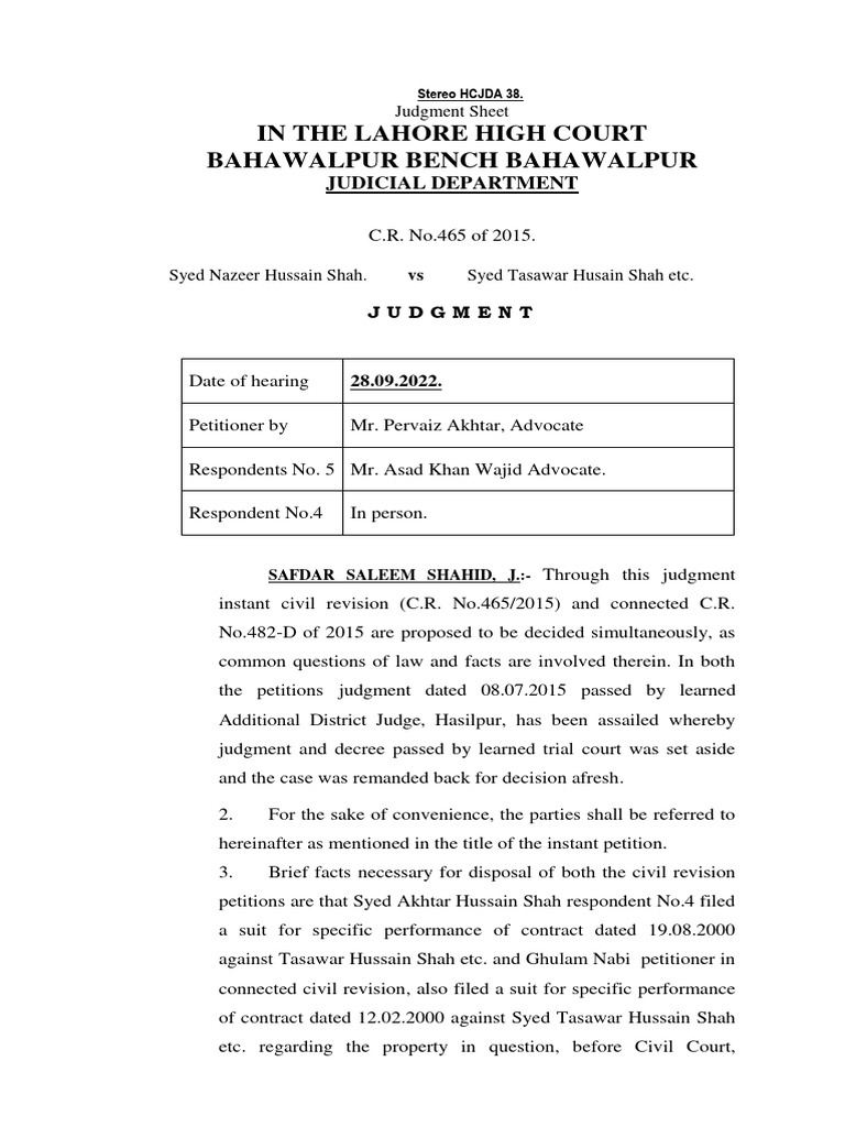 2022LHC6894 | PDF | Lawsuit | Judgment (Law)