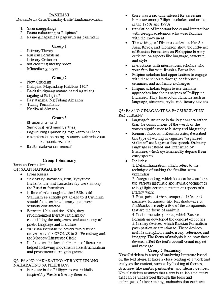 PANELIST | PDF | Human Communication