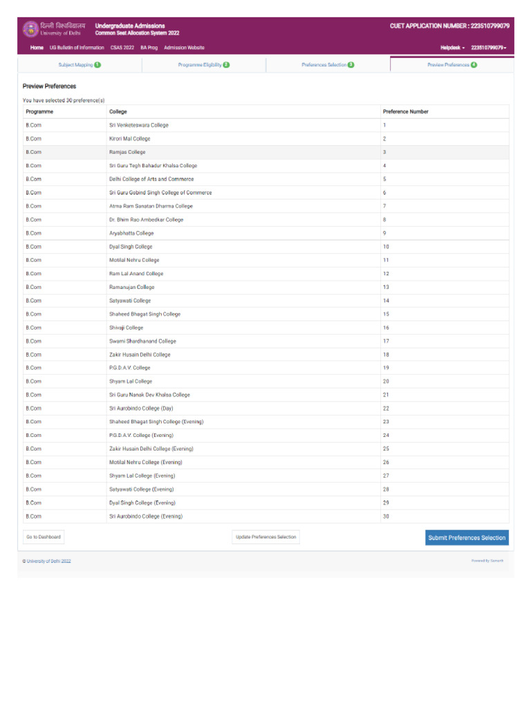 Aman DU College List | PDF