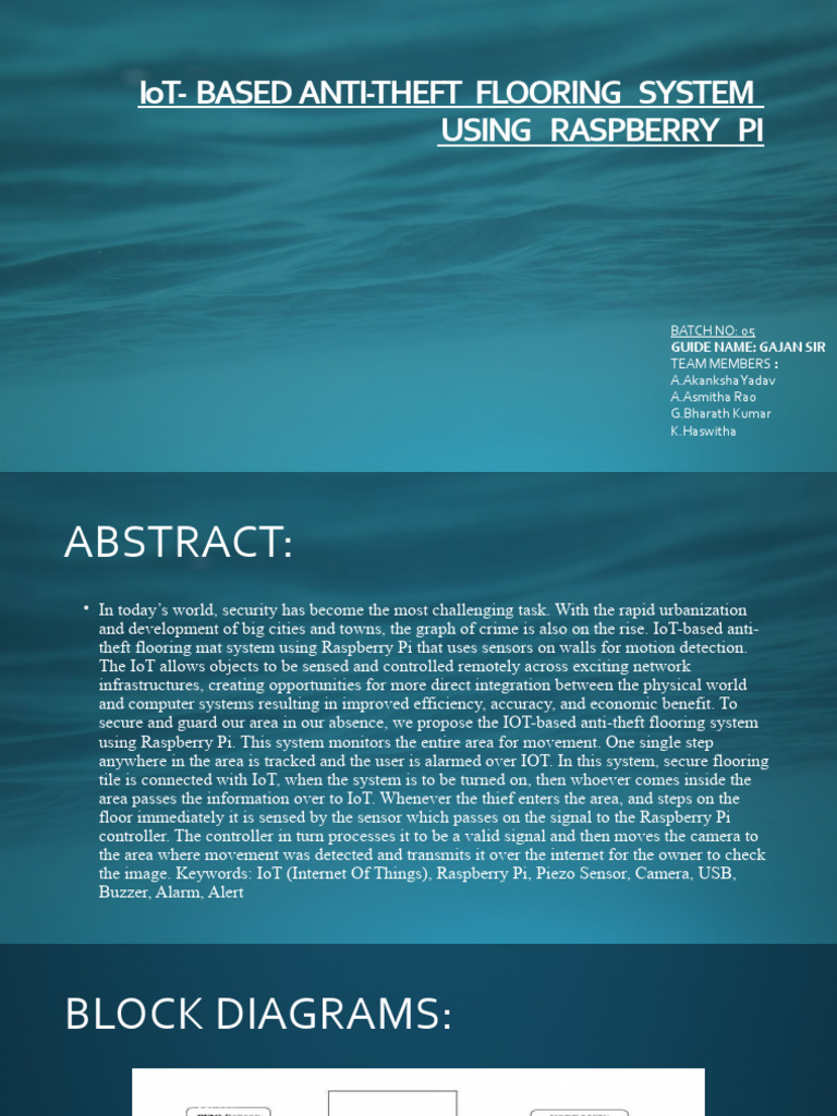 Iot Based Anti Theift Flooring System | PDF | Internet Of Things | Raspberry Pi
