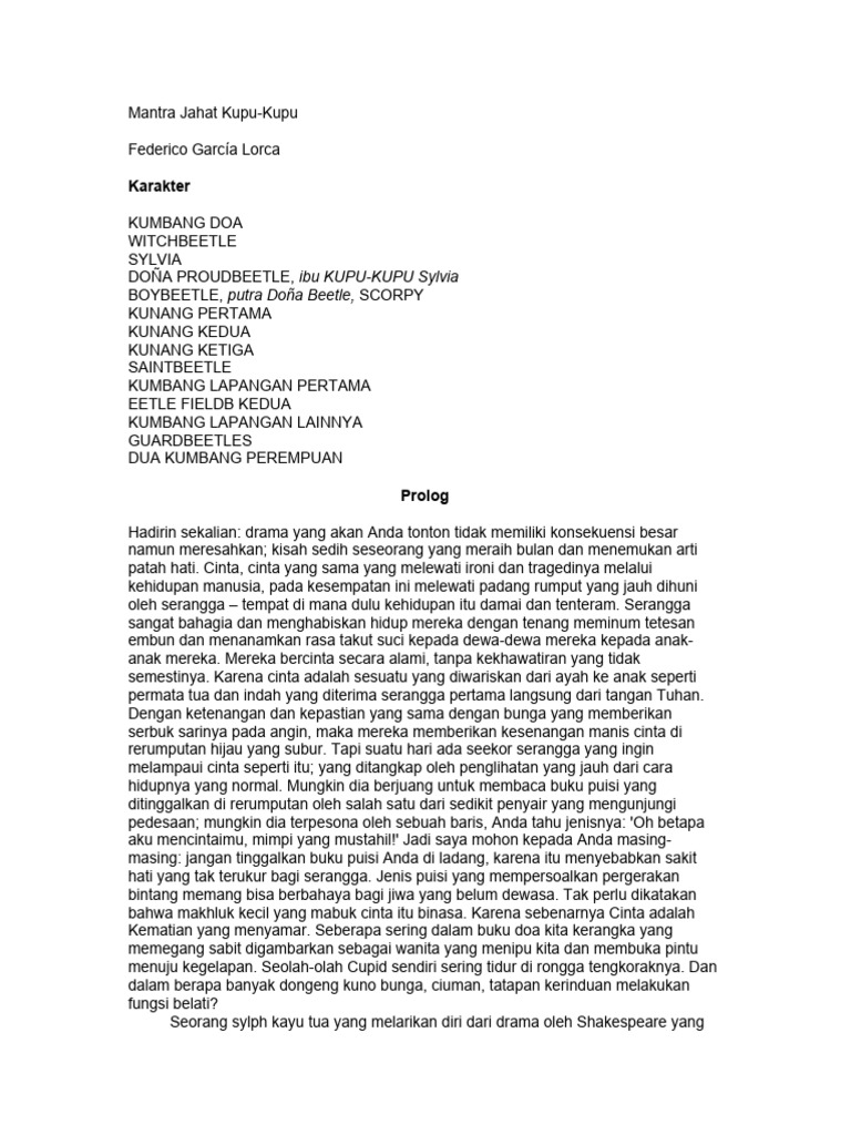 Naskah Mantra Jahat Kupu-Kupu | PDF