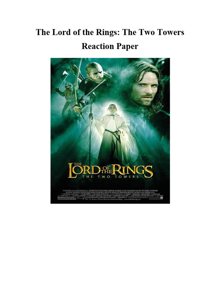 The Lord of The Rings The Two Towers (Reaction Paper) | PDF | The Lord ...