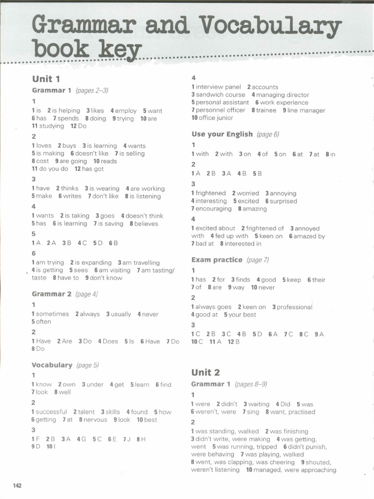 ACTIVATE B1 KEY - Grammar | PDF