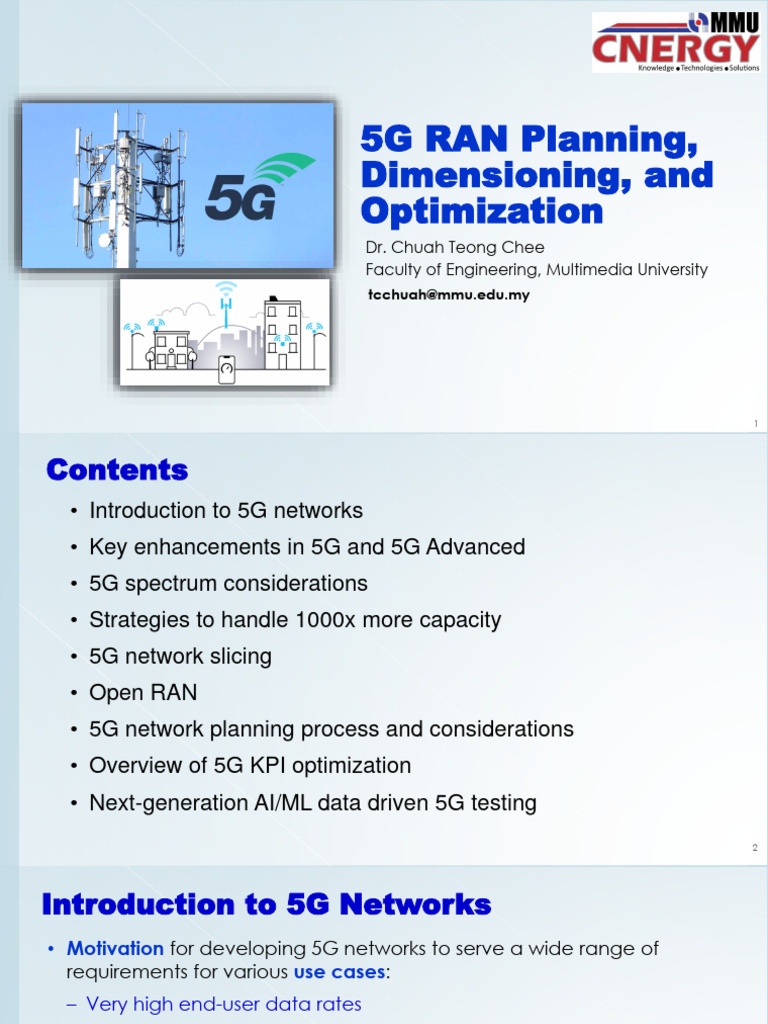 5G RAN Planning and Optimization Strategies | PDF | Computer Network ...