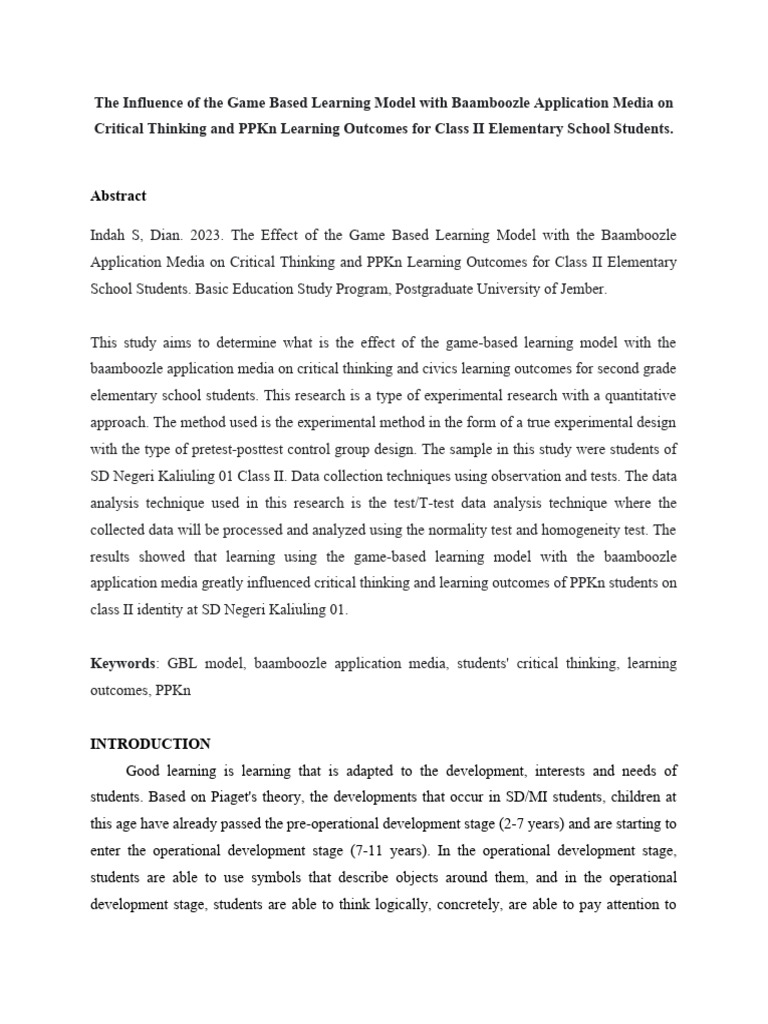 Dian Indah Safitri - Artikel | PDF | Learning | Sampling (Statistics)