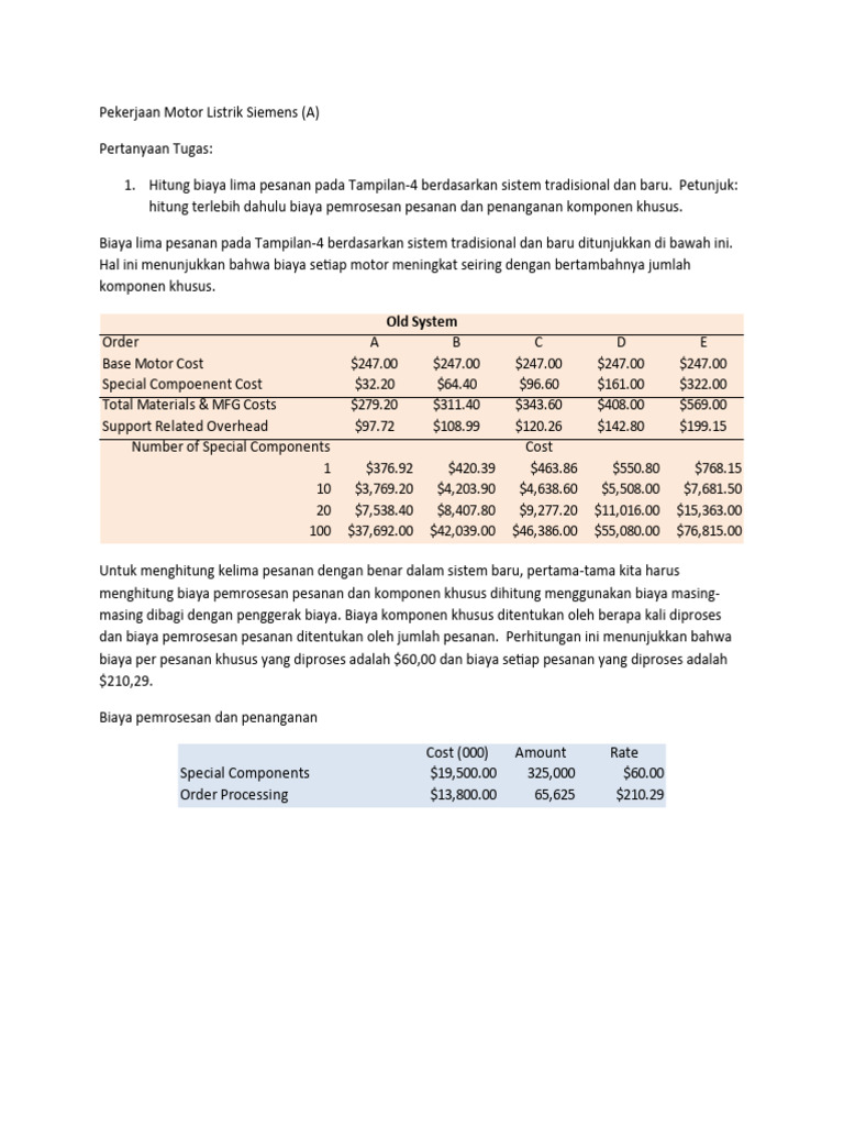 Pekerjaan Motor Listrik SiemensAQ | PDF