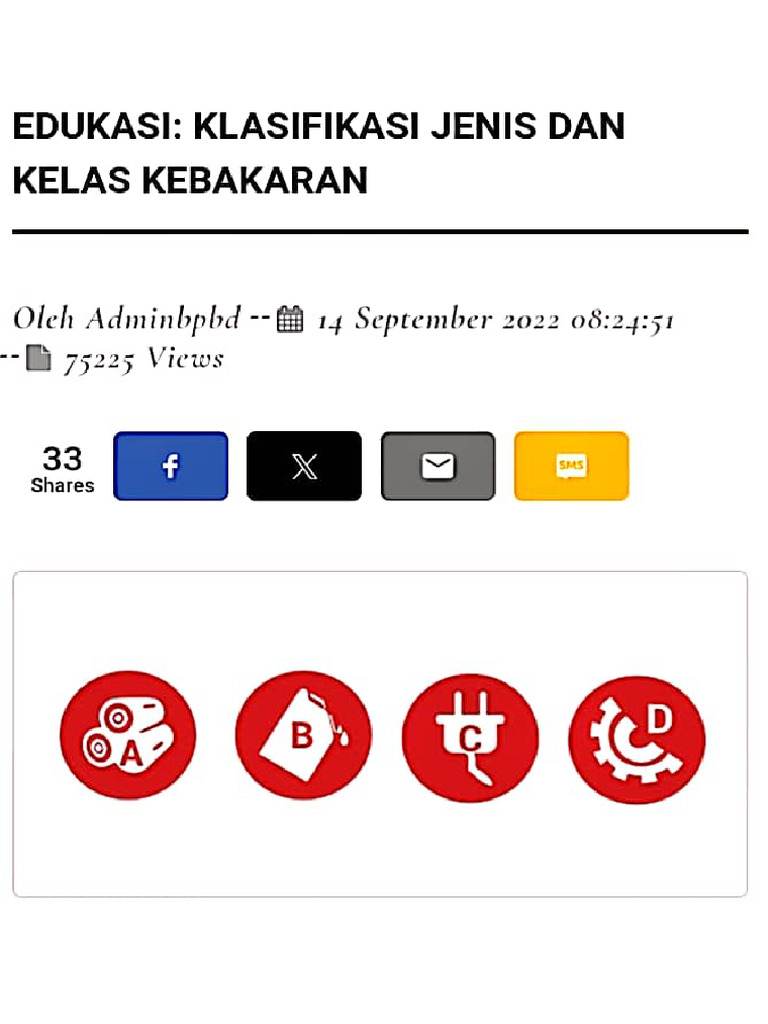 Klasifikasi Jenis Dan Tipe Kebakaran | PDF Klasifikasi Jenis Dan Tipe Kebakaran | PDF
