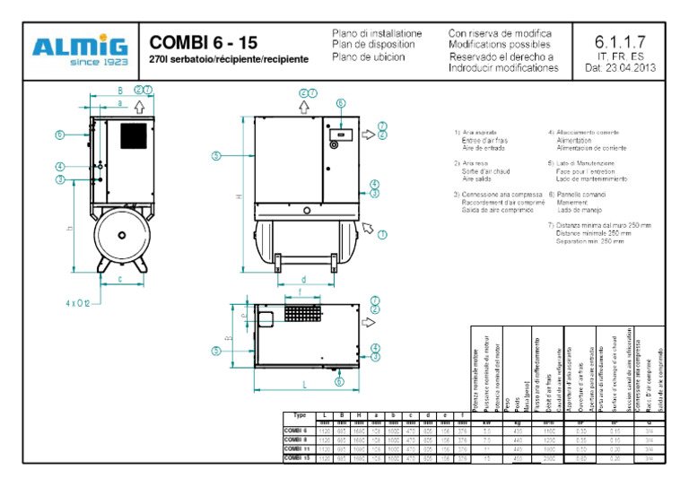 05-Plan COMBI 6 - 15 Sur Cuve de 270 Litres | PDF