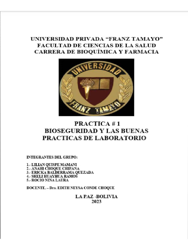 Bioseguridad y Las BPL | PDF