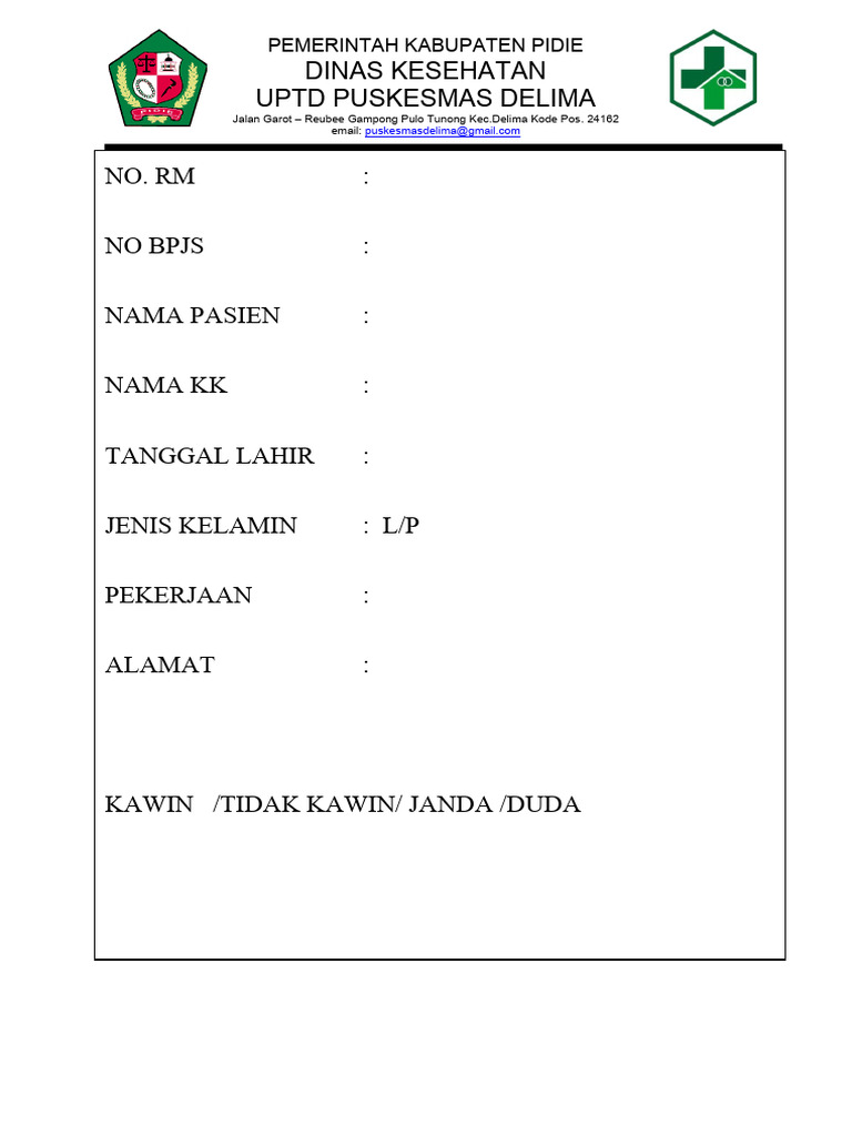 Lembar Pembatas RM | PDF