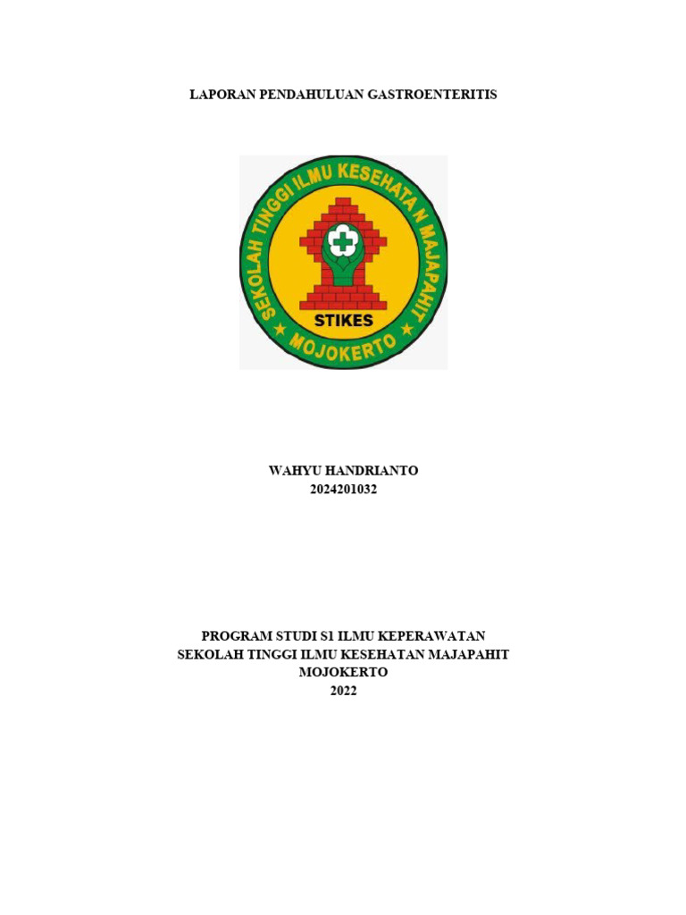 LP Gastroenteritis | PDF | Kajian Bahasa Asing | Kesehatan Holistik