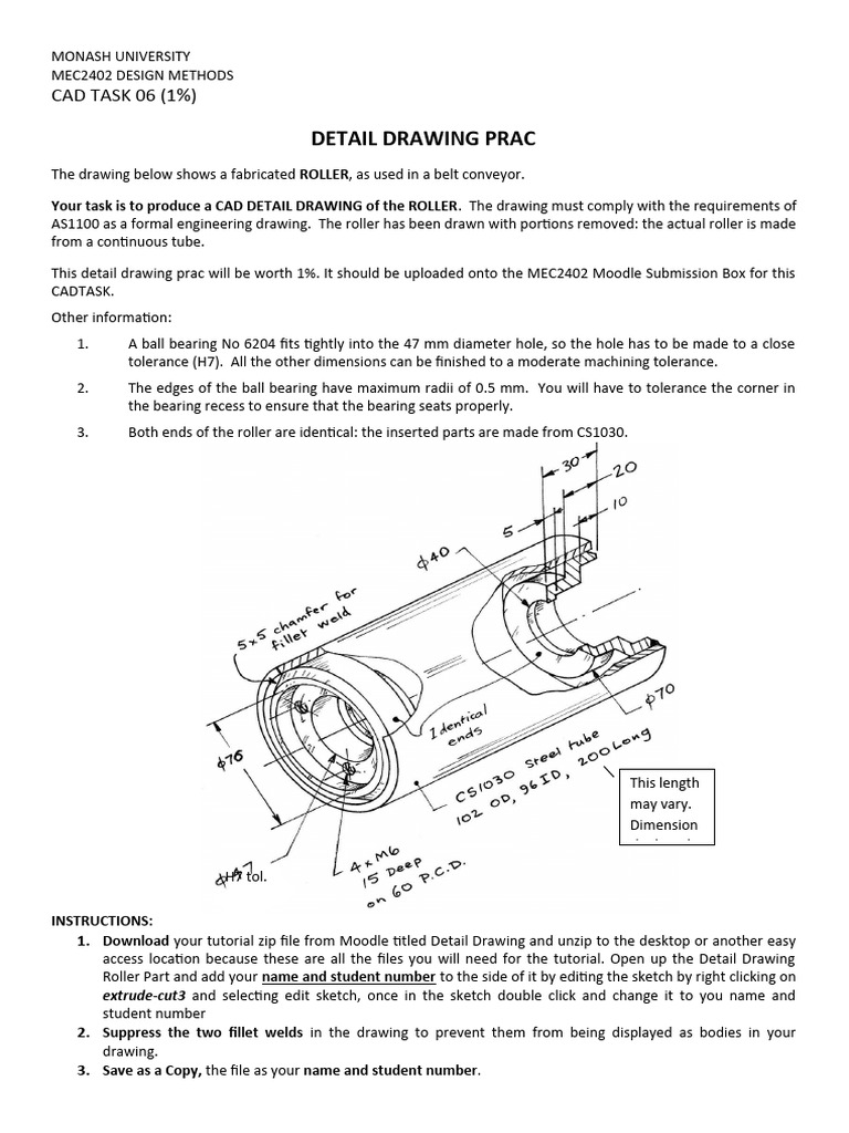 CADTASK06 - Detail Drawing | PDF | Computers | Technology & Engineering