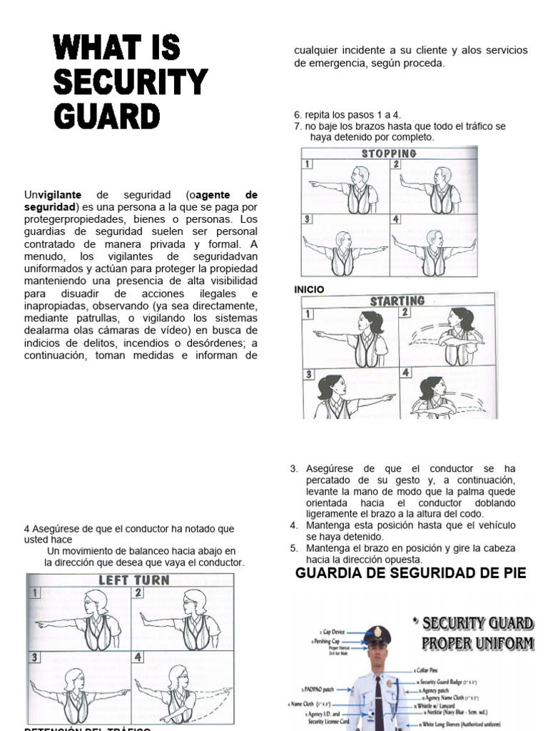 MANUAL Del Guardia de Seguridad | PDF | Mano | Policía