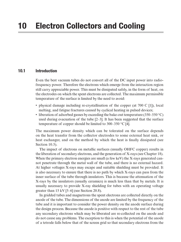 Electron Collectors and Cooling - R.G.carter | PDF | Vacuum Tube ...
