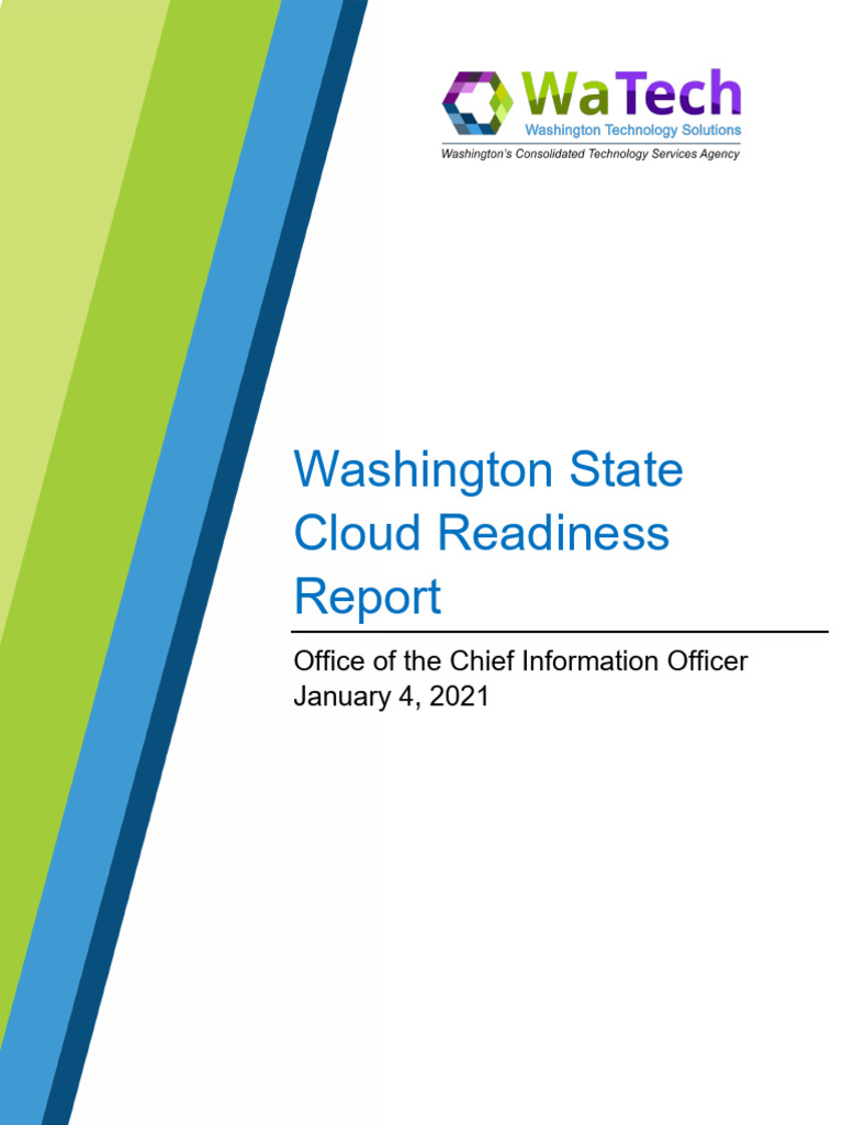 Washington State Cloud Readiness Report | PDF | Cloud Computing | Return On Investment