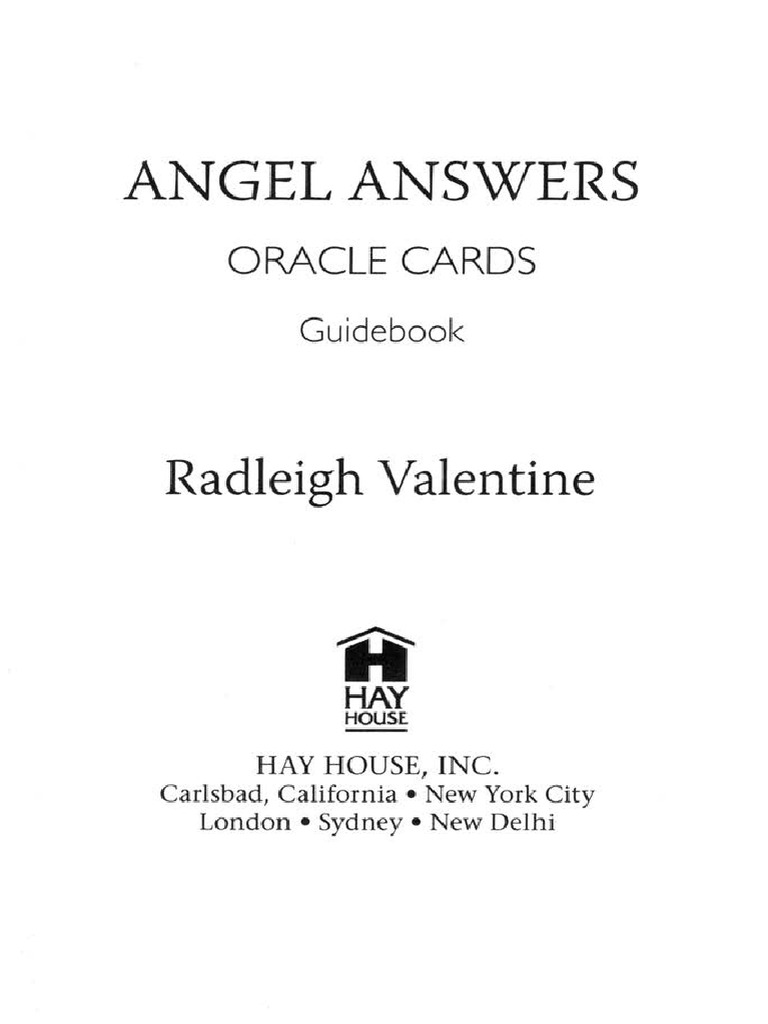 Angel Answers Oracle Cards | PDF