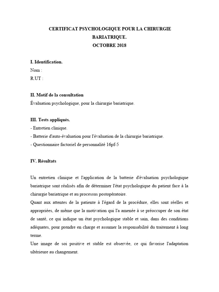 Arrive | PDF | Psychologie | Chirurgie bariatrique