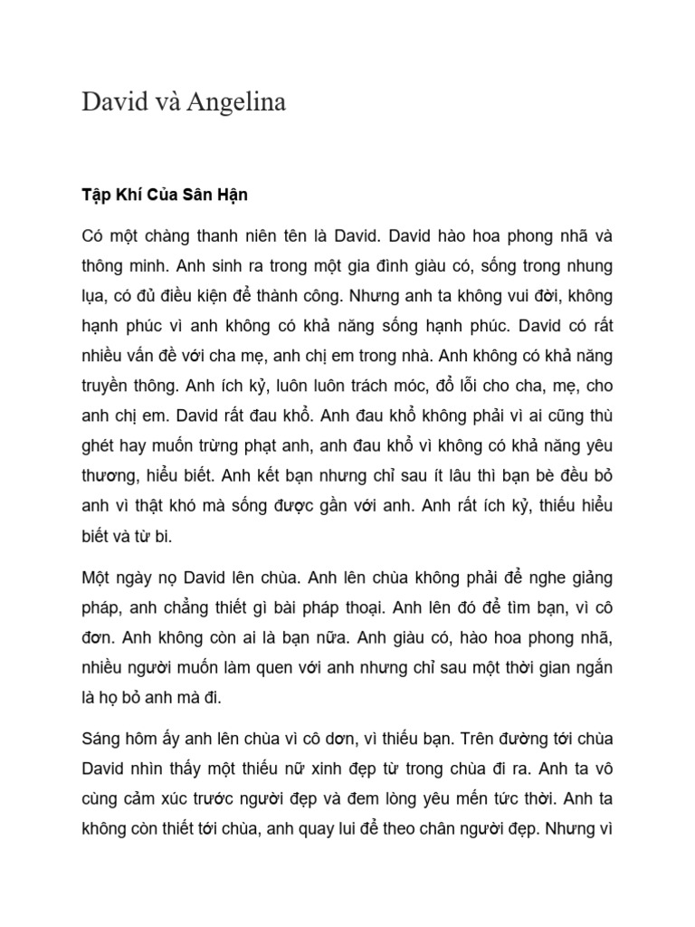 David Và Angelina | PDF