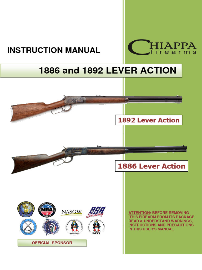 Chappa Lever Action Manual | PDF | Cartridge (Firearms) | Gun Barrel