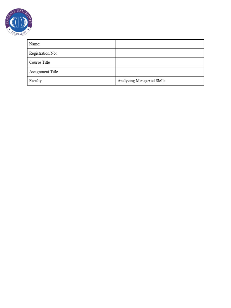 Analyzing Managerial Skills | PDF | Career & Growth | Self-Improvement