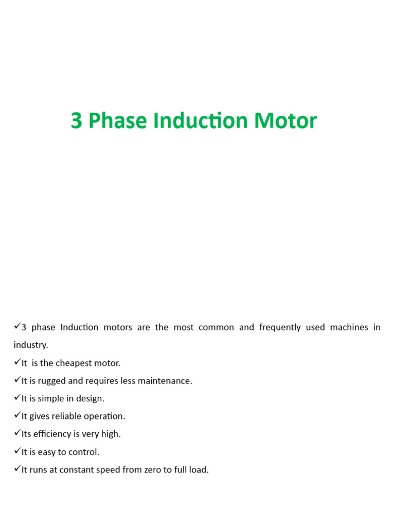 3 Phase Induction Motor | Download Free PDF | Electric Motor ...