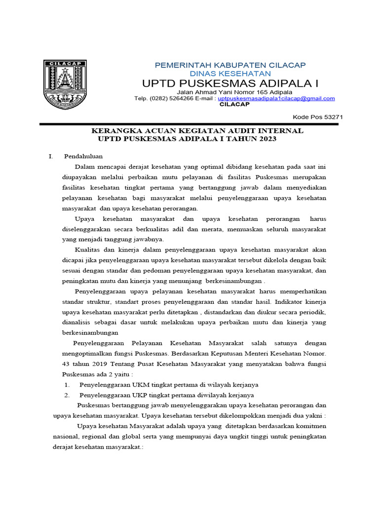 Kak Audit | PDF | Bisnis | Pengelolaan Keuangan & Uang