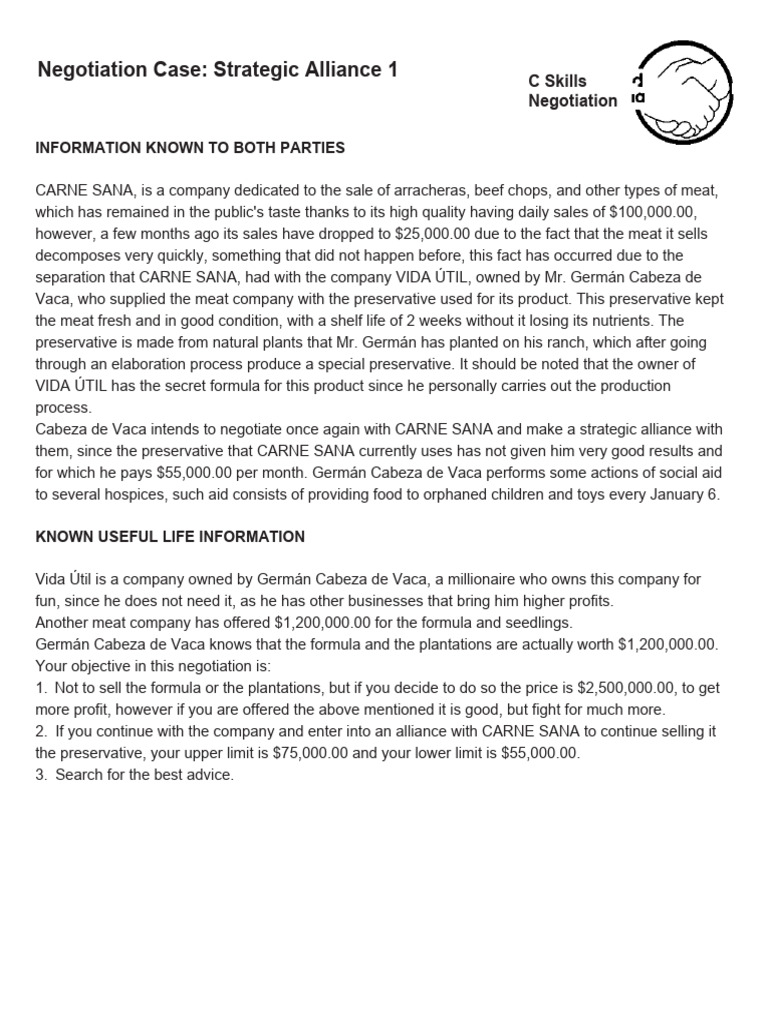 Negotiation Cases | PDF