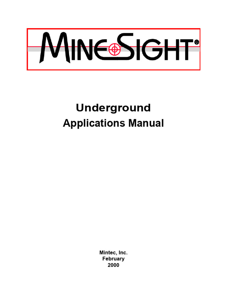 MineSight Underground Applications | PDF | Geometry