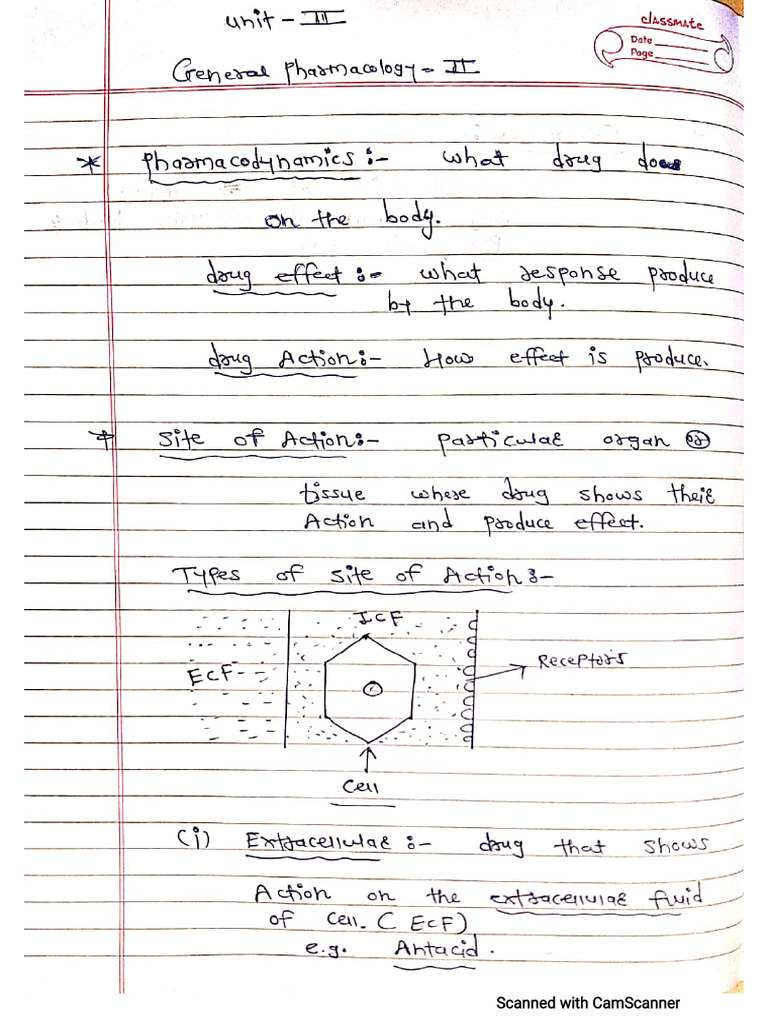 Pharmacology 1 Unit 2 Notes | PDF