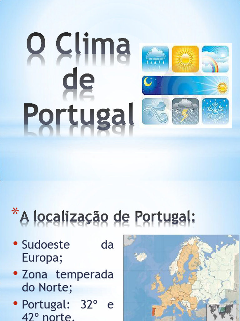 O Clima de Portugal | PDF | Inverno | Geociências