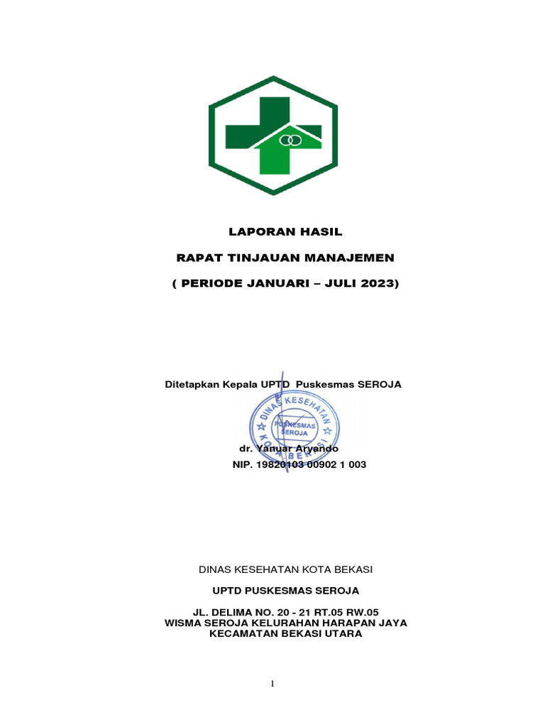 Laporan Rapat Tinjauan Manajemen | PDF