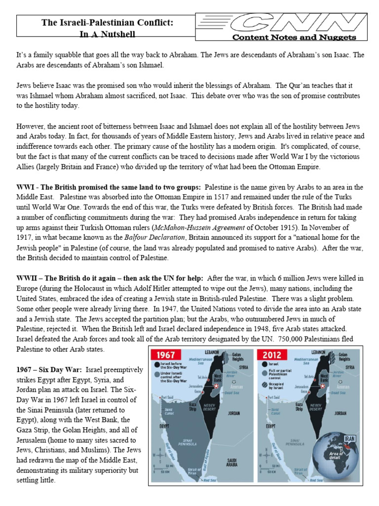 Overview of the Israeli-Palestinian Conflict | PDF | Israel | World ...