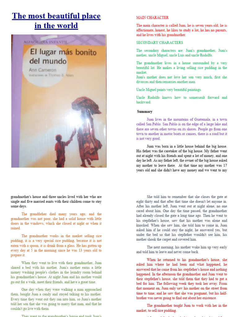 Summary The Most Beautiful Place in The World | PDF