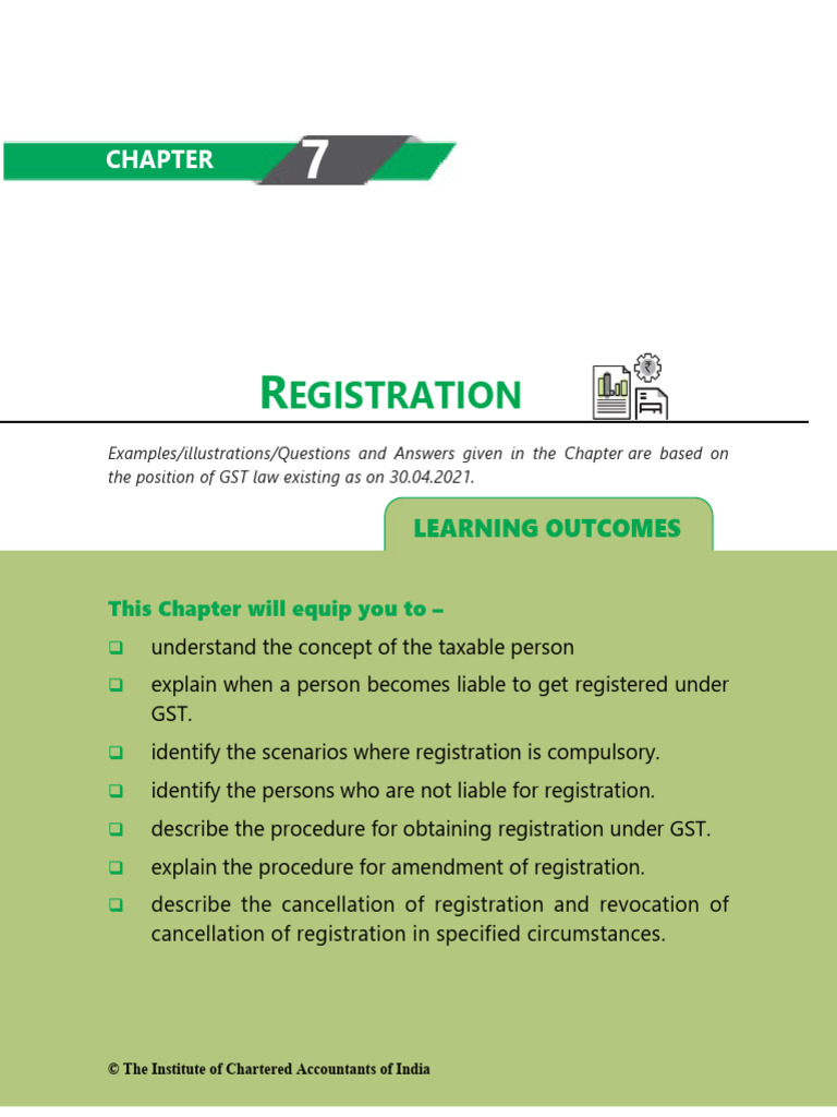 Chapter 7 - Registration | PDF | Taxes | Payments
