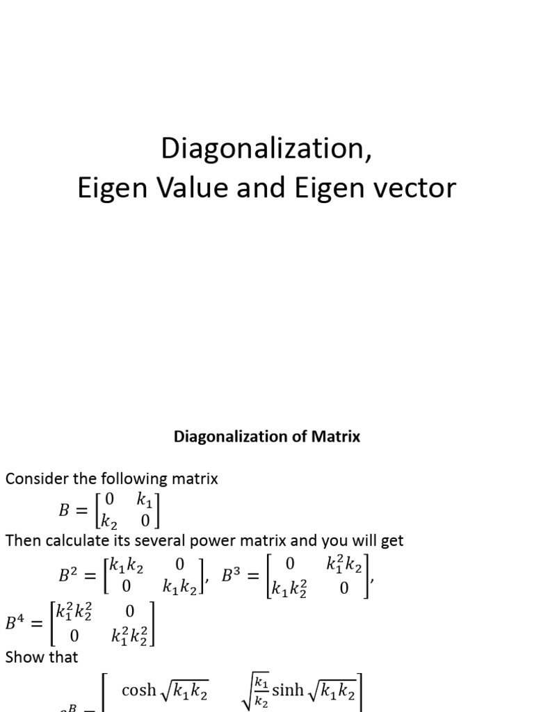 Matrix Eigen Value and Eigen Vector | PDF | Eigenvalues And Eigenvectors | Matrix (Mathematics)