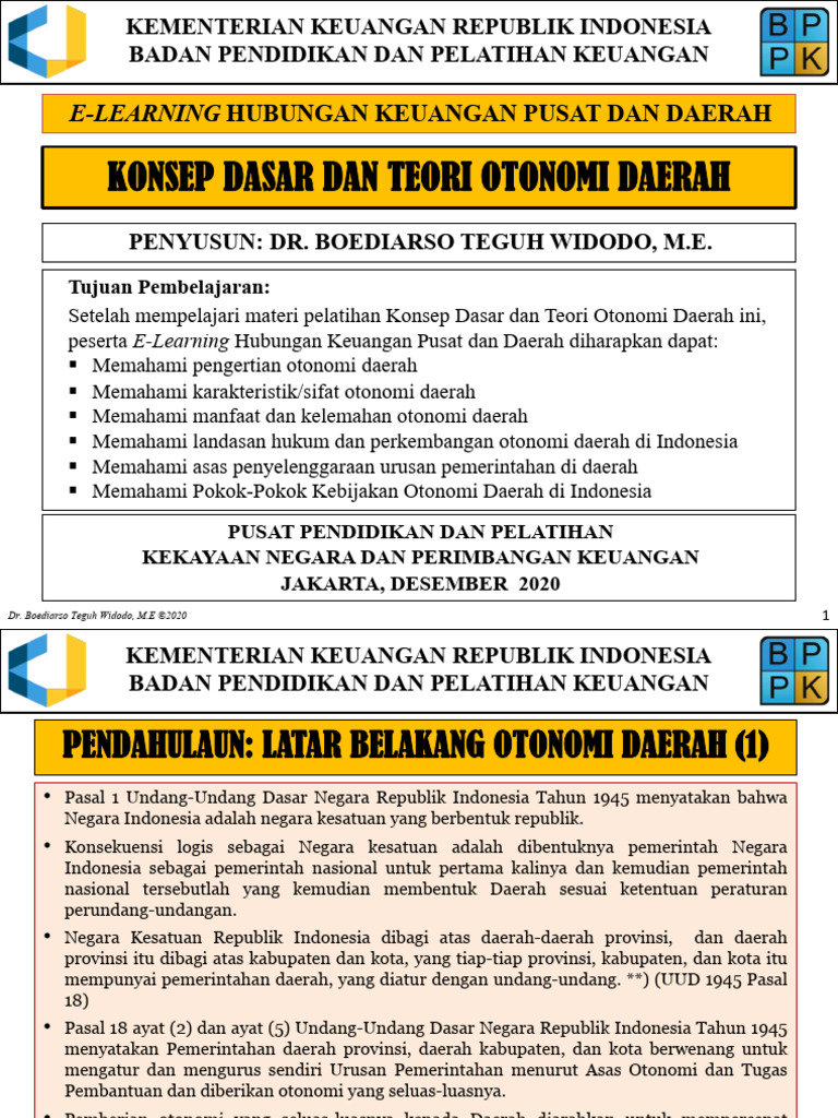 Konsep Dasar Dan Teori Otonomi Daerah | PDF